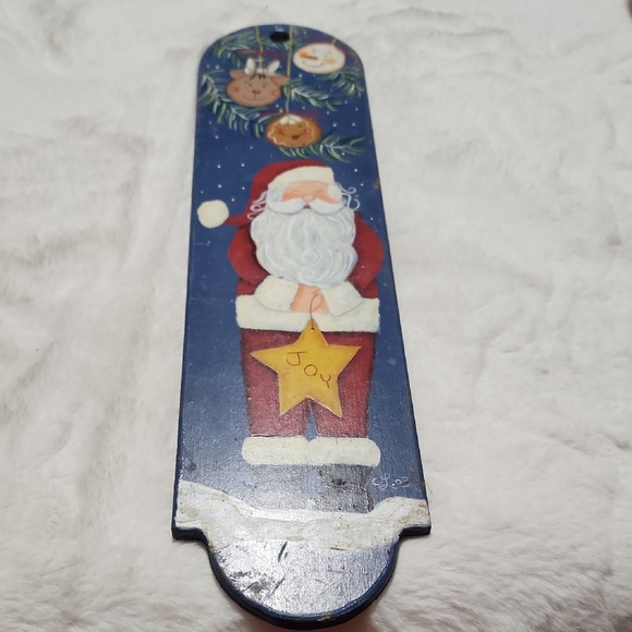 FAN BLADE DECORATIVE HAND P | Holiday | Fan Blade Hand Painted Santa ...